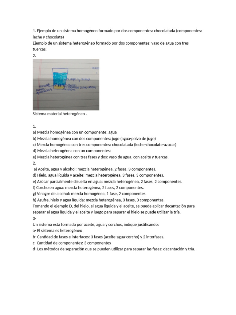 Sistemas homogéneos y heterogéneos ejemplos | PDF