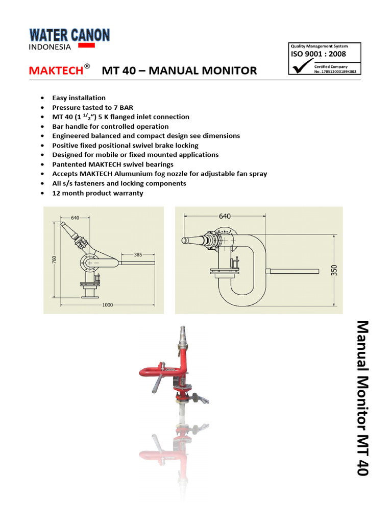 Spesifikasi MT40 Maktech | PDF