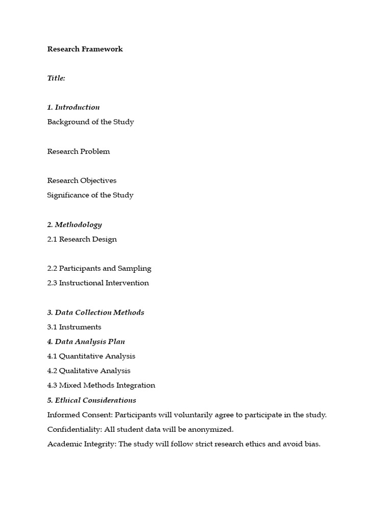 Output 7 Research Framework | PDF