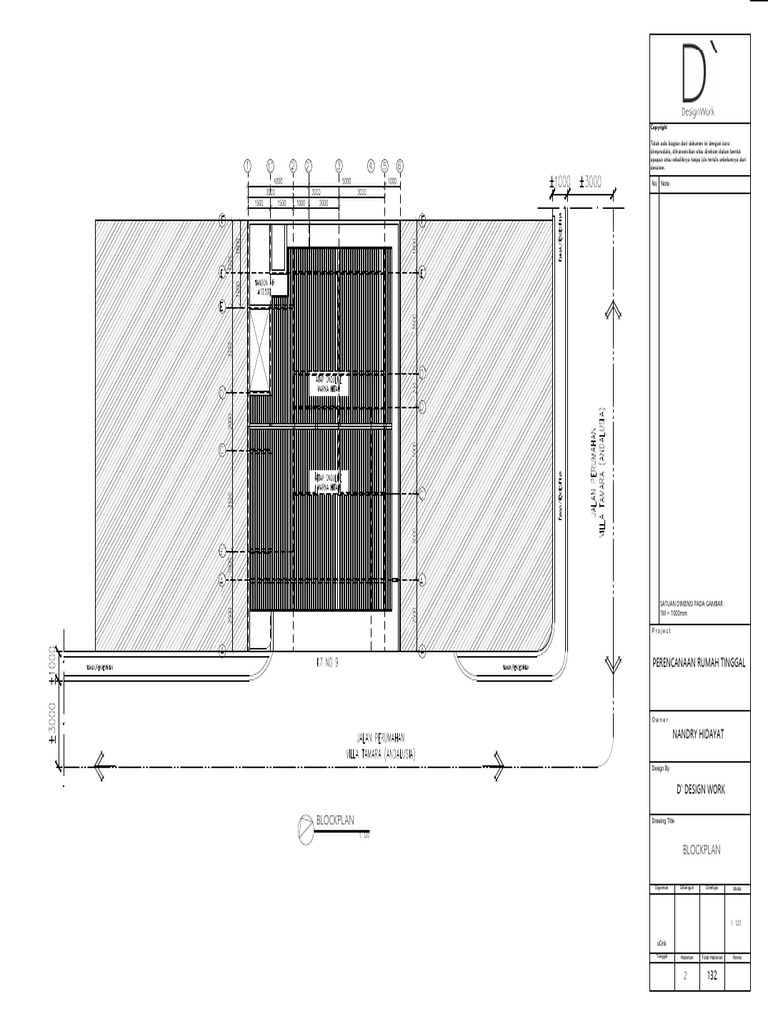 Desain Block Plan Rumah Tinggal | PDF