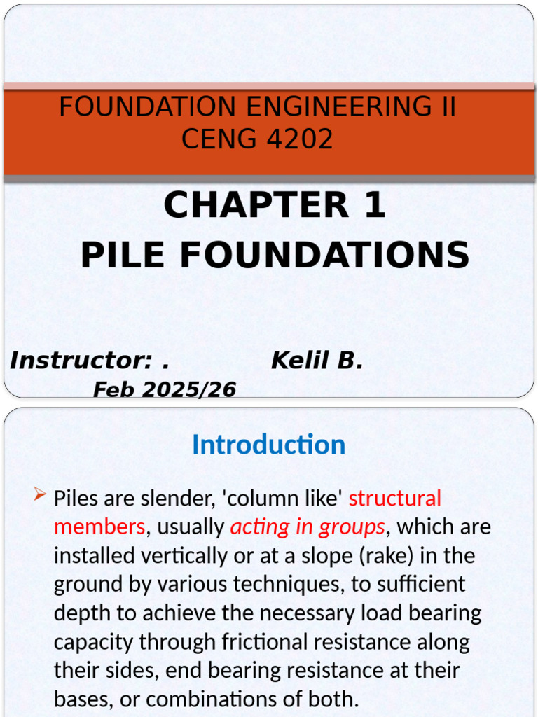 Understanding Pile Foundations in Engineering | PDF | Deep Foundation ...