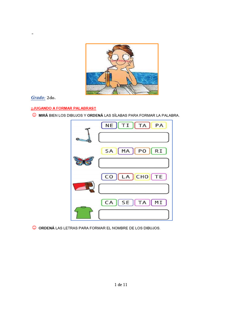 Actividades de Lengua para 2do Grado | PDF | Lingüística