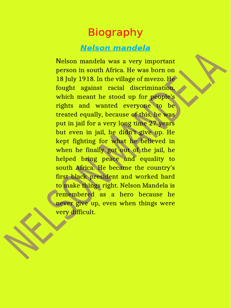 Nelson Mandela | PDF