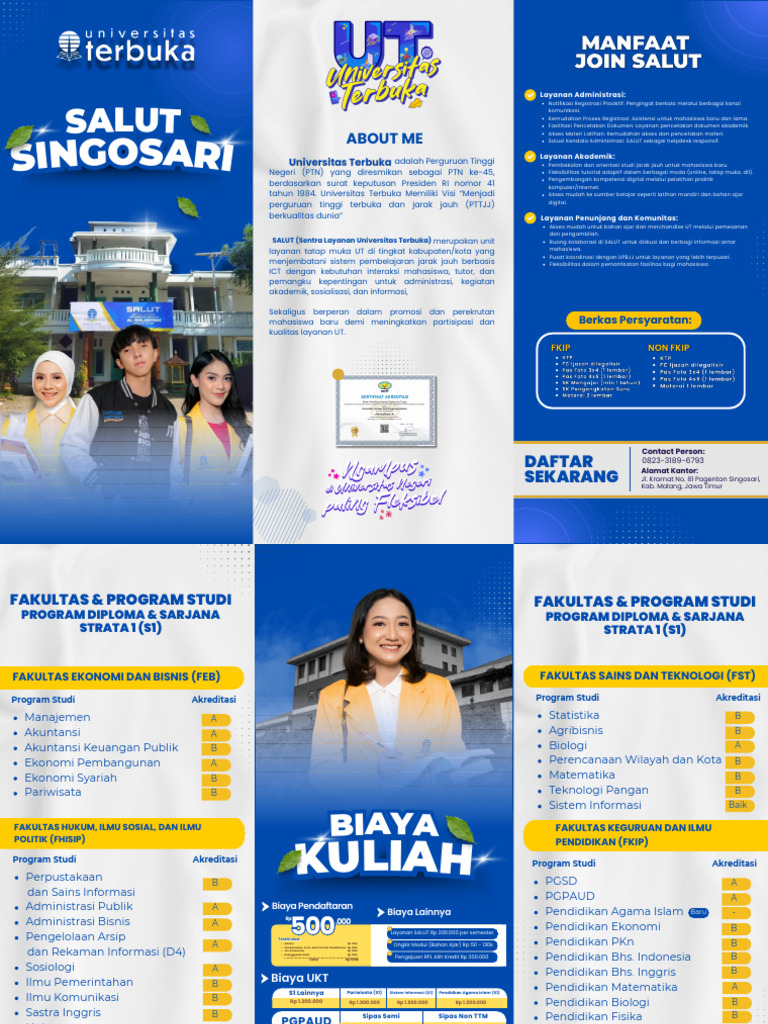 Brosur Universitas Terbuka SALUT | PDF