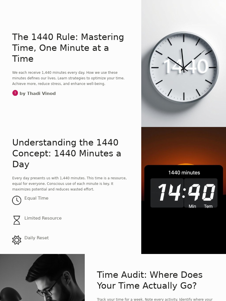 The 1440 Rule Mastering Time One Minute at A Time | PDF | Time ...