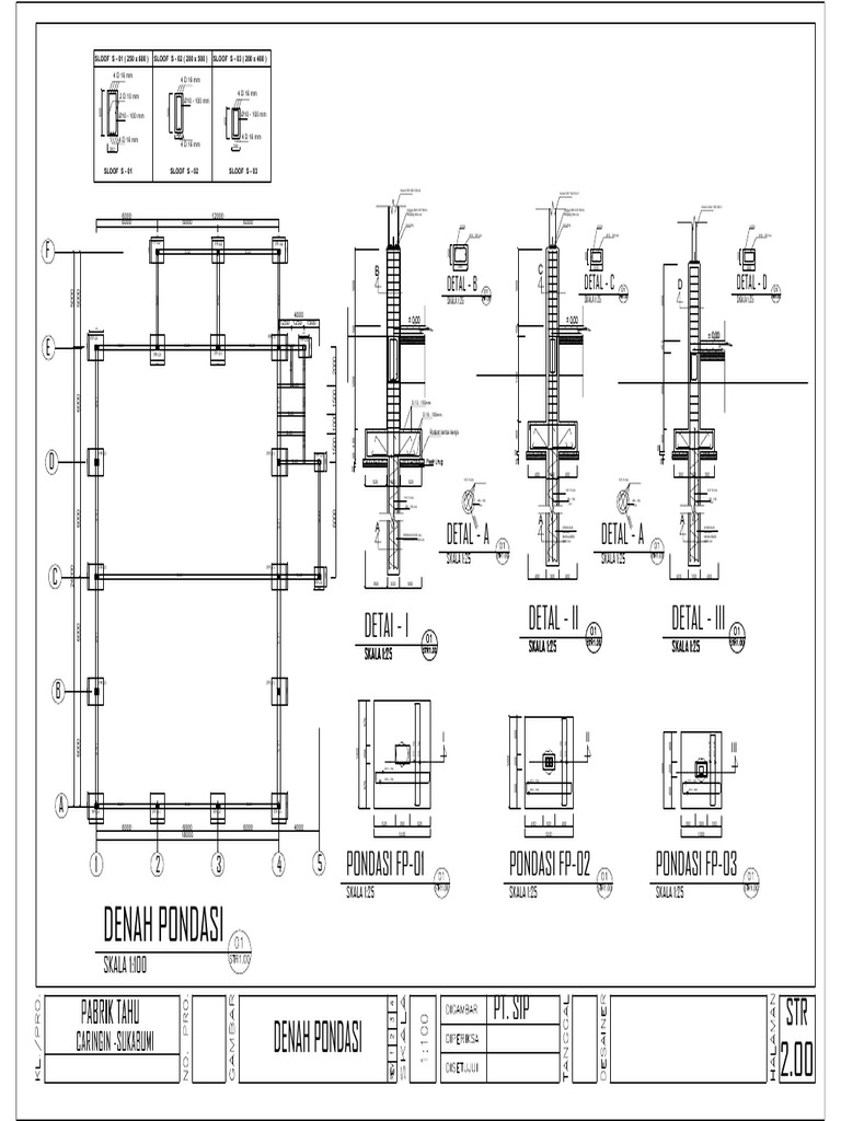 Denah Pondasi | PDF