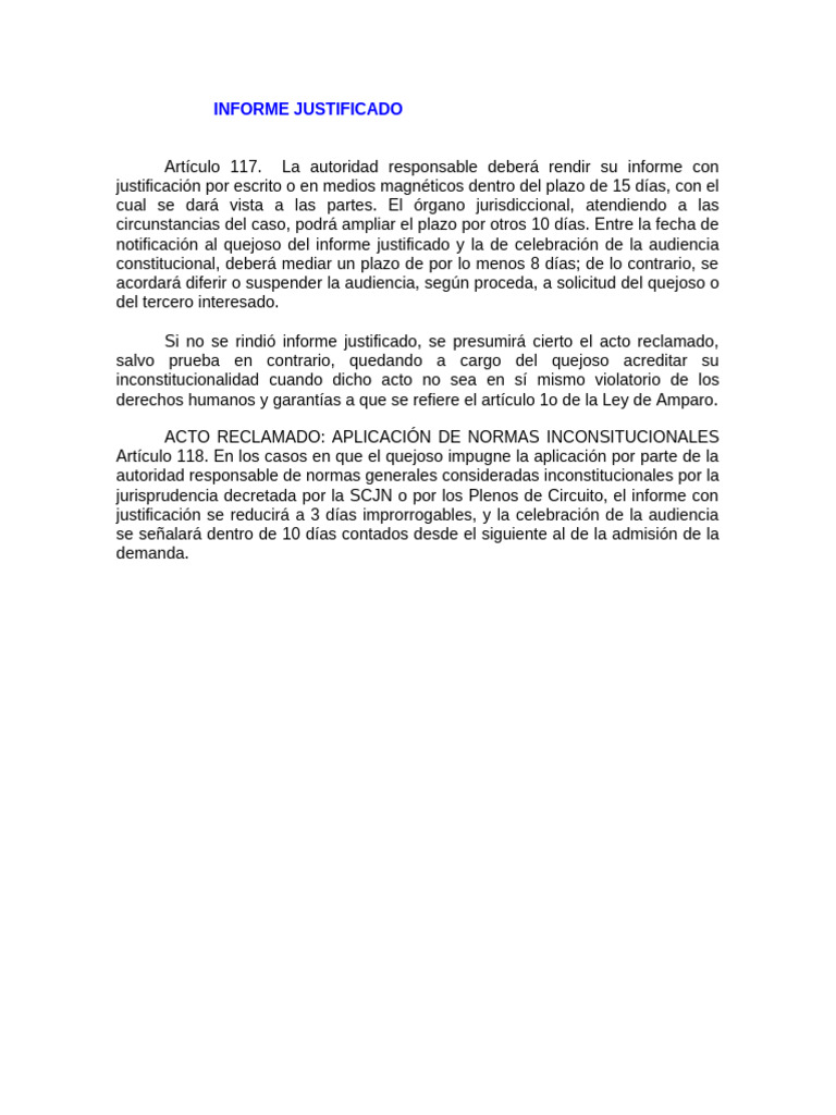 Informe Justificado | PDF