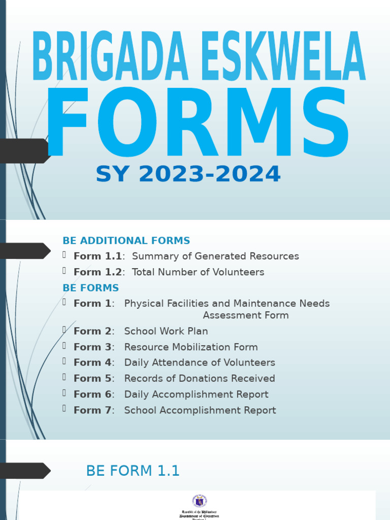 2023 Brigada Eskwela Forms | PDF