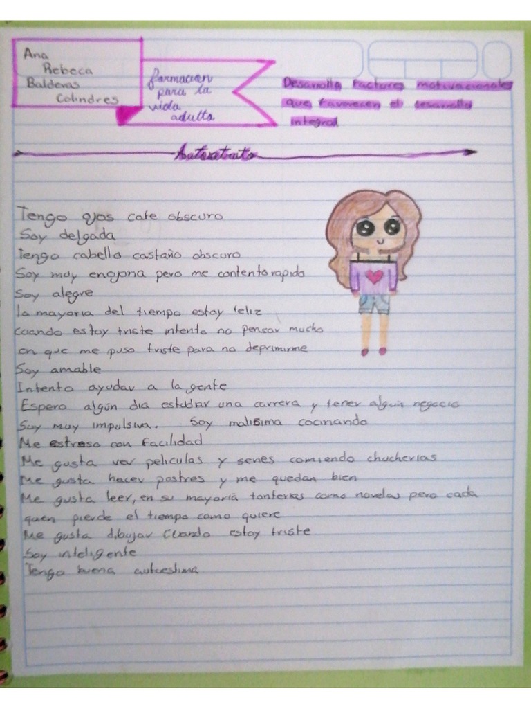 Ana Rebeca Balderas Colindres Autorretrato | PDF