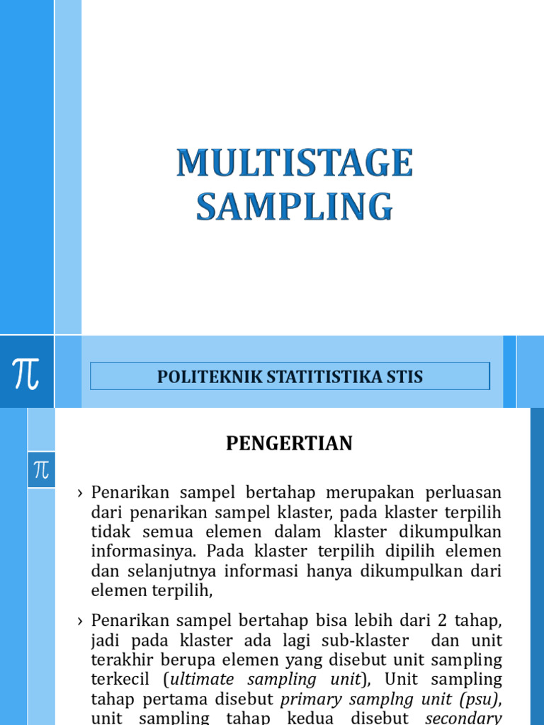 Multistage Sampling - 1 | PDF