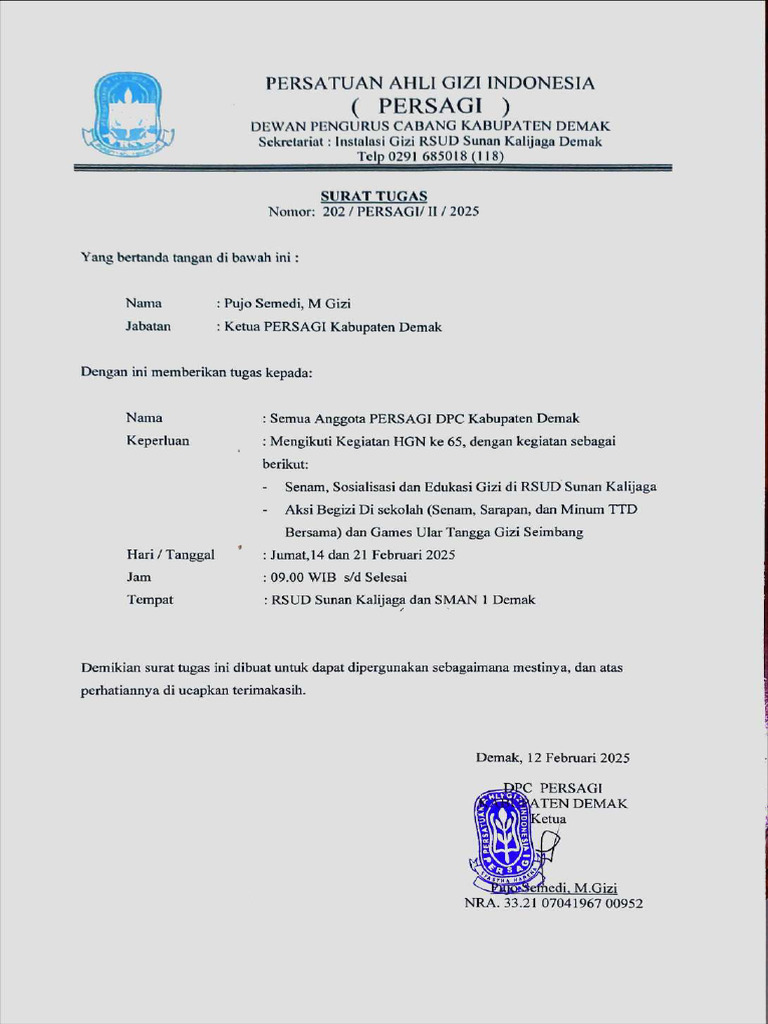 Surat Tugas HGN 2025(1)_compressed-1 | PDF