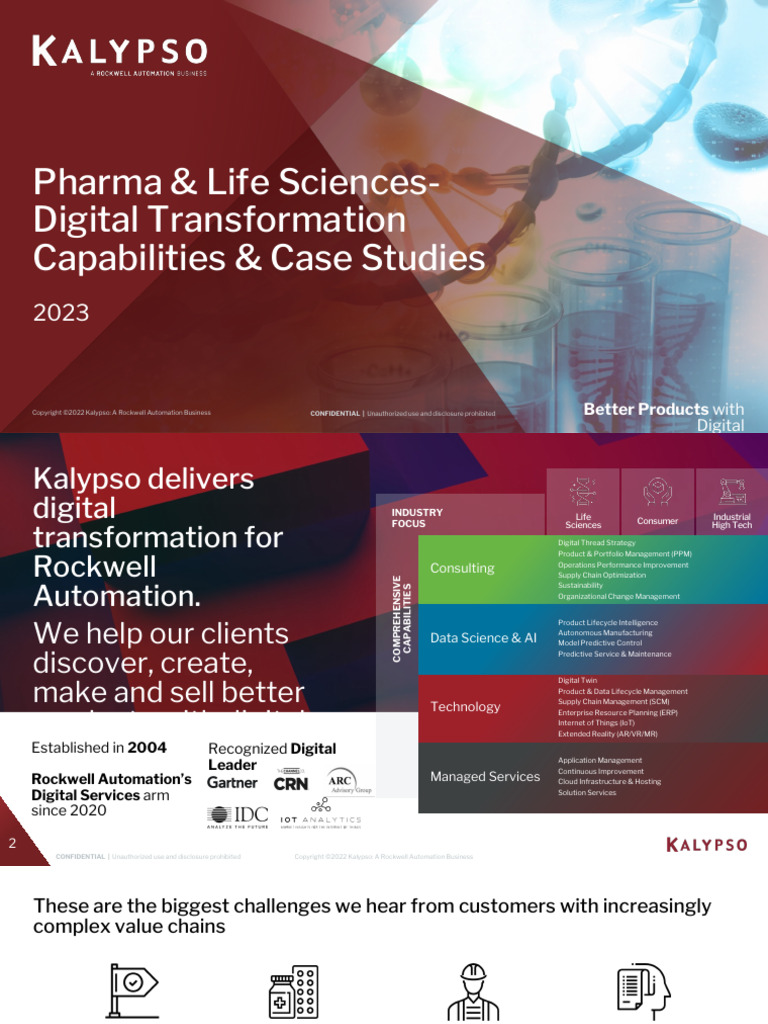Pharma & LifeSciences - Rockwell - Kalypso - KnowledgeLens - FT-DM-PC With Case Studies | PDF ...