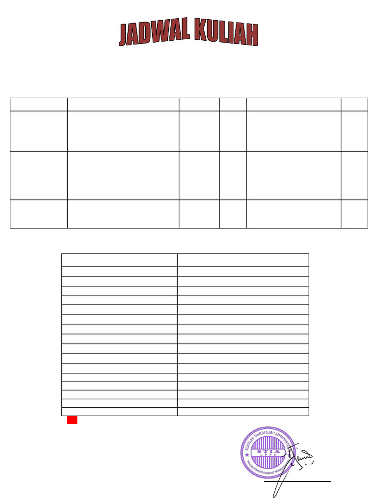 Ok Jadwal Rpl II Kelas 1 Genap 2024-2025 | PDF