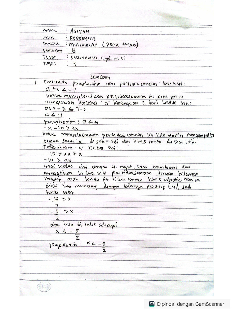 Tugas 3- matematika | PDF