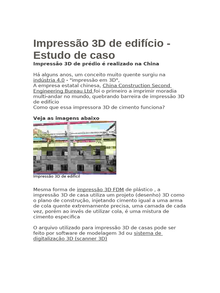 Impressão 3D de Edifício | PDF