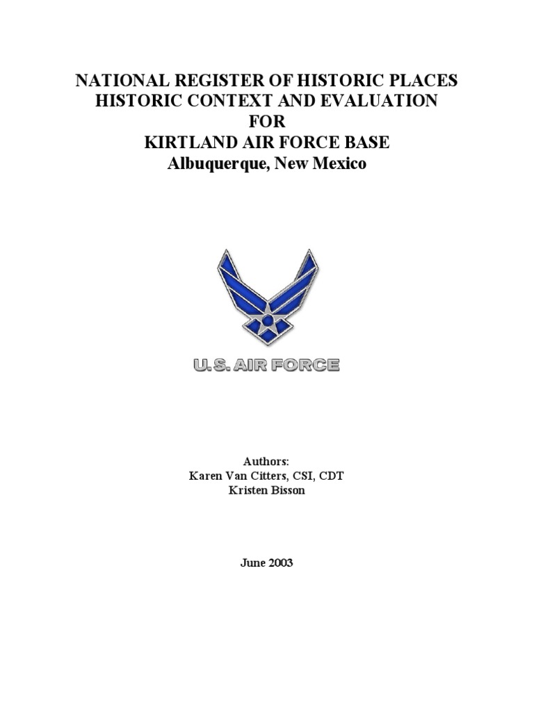 Kirtland Air Force Base Pdf Military