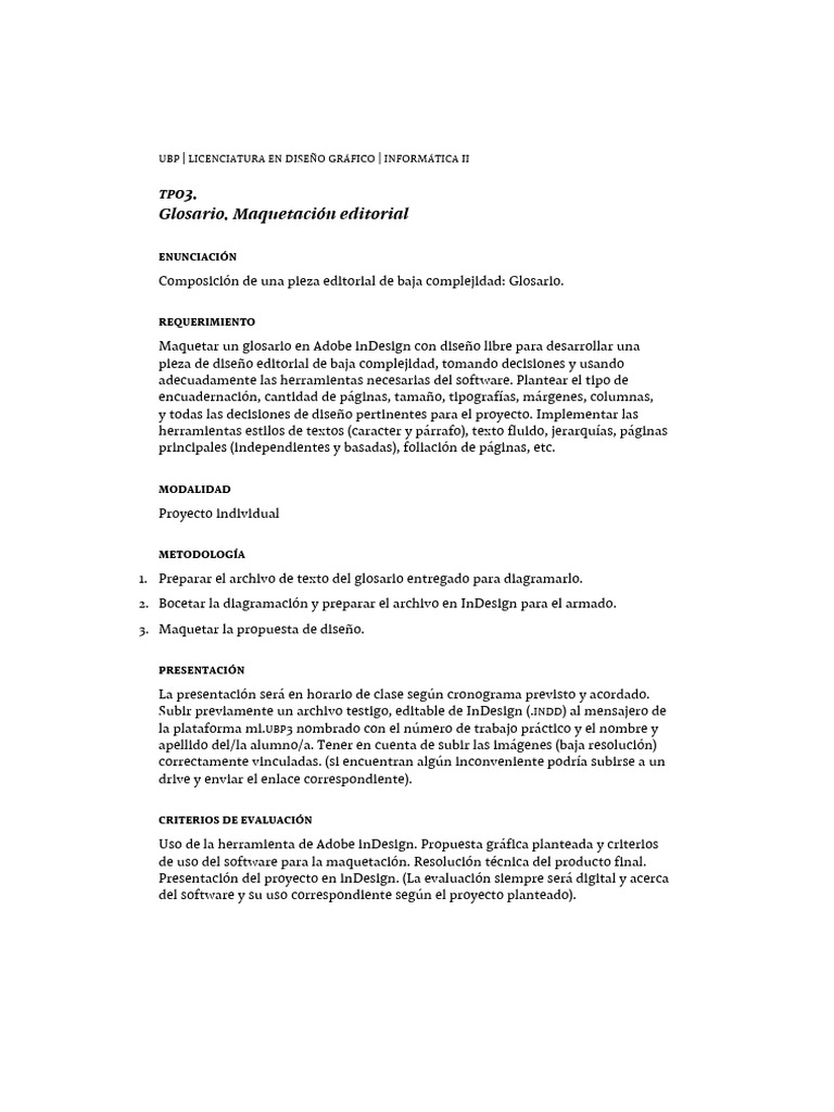 InII Tp03 Glosario 2025 | PDF