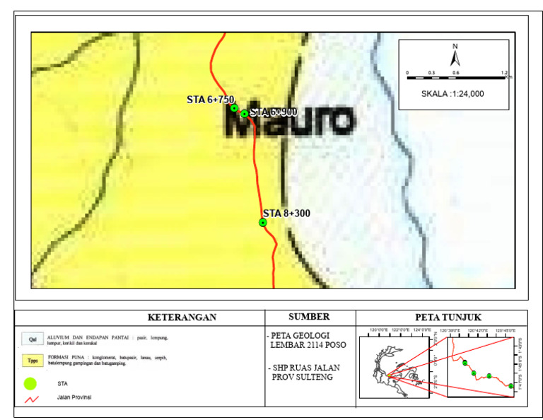 A Peta Geologi Ruas Tambarana - Bts. Kota Poso | PDF