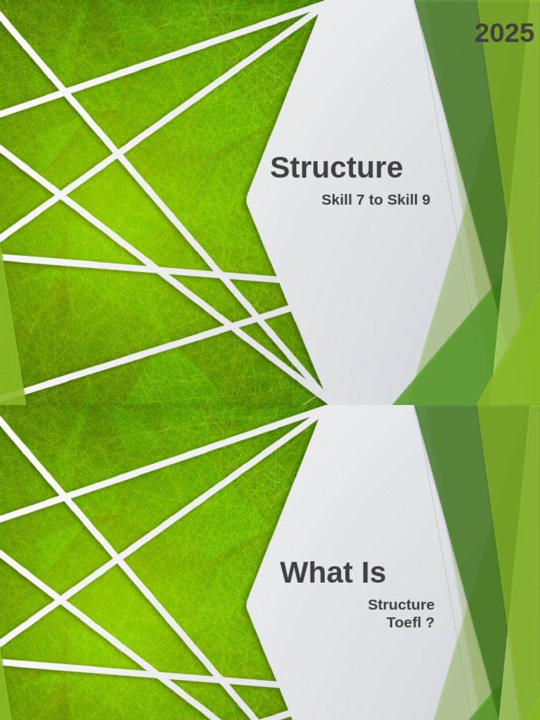 Structure Skill 7 - Skill 9_ BahasaInggrisII | PDF | Subject (Grammar) | Verb