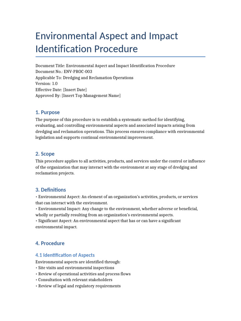Aspect Impact Procedure Book Version | PDF | Business