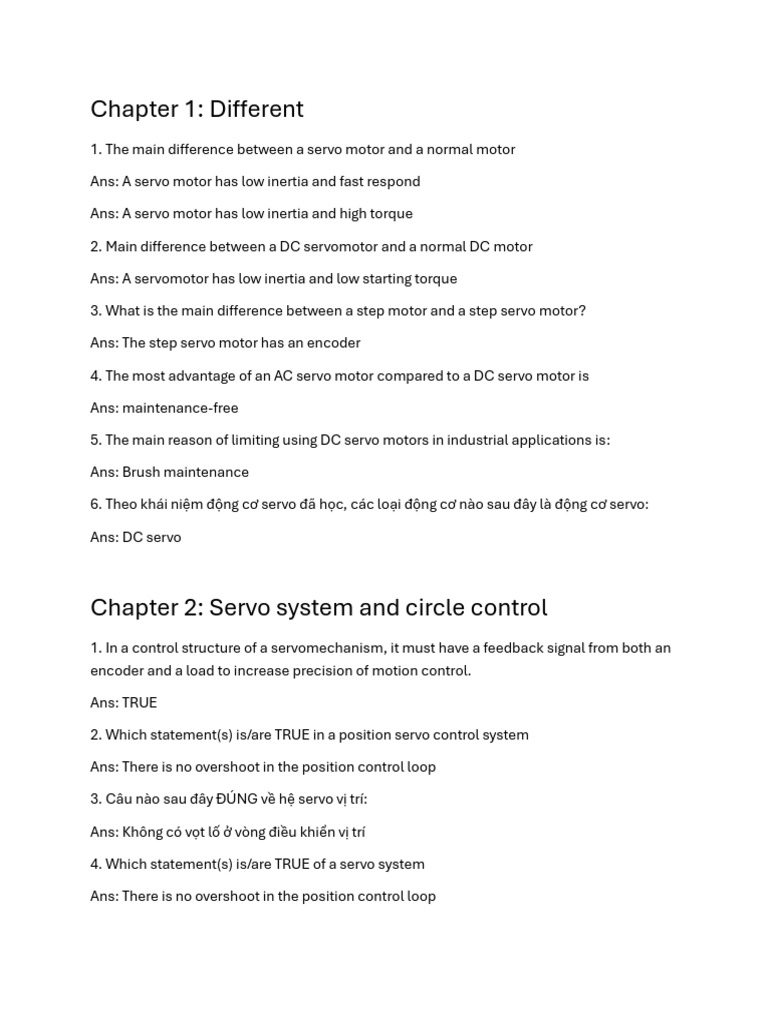 Servo Test | PDF