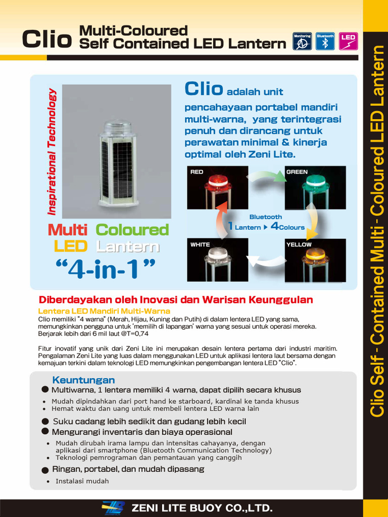 Lentera LED Multi-Warna Zeni Lite | PDF