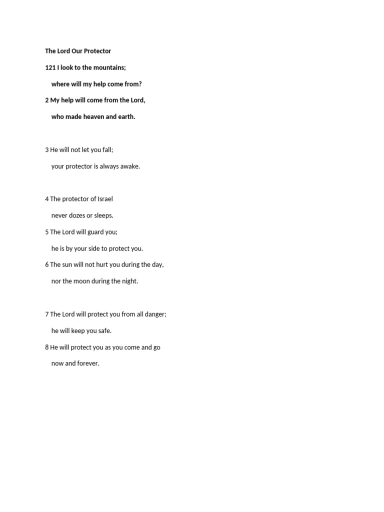 The Lord Our Protector | PDF
