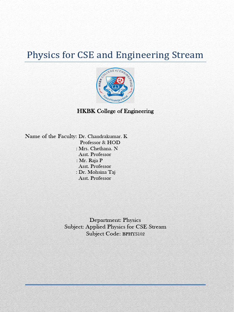 Physics Study Material for CSE Stream_compressed | PDF | Laser | Doping (Semiconductor)