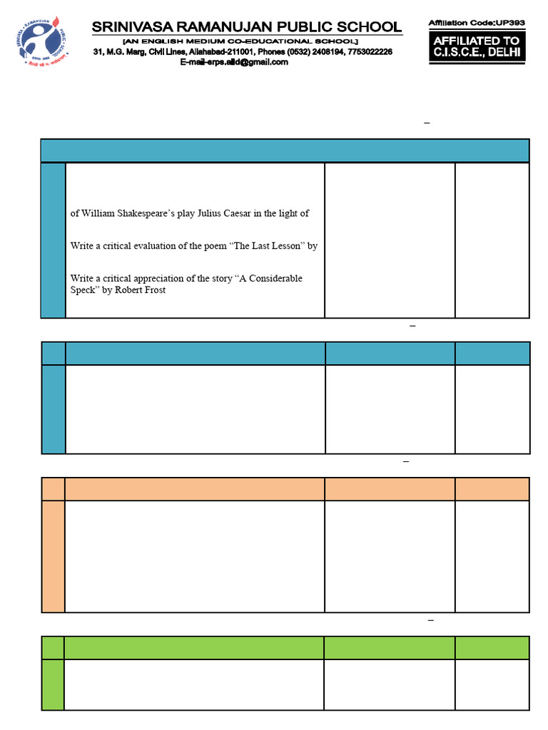 Class 10 - Holiday Homework | PDF