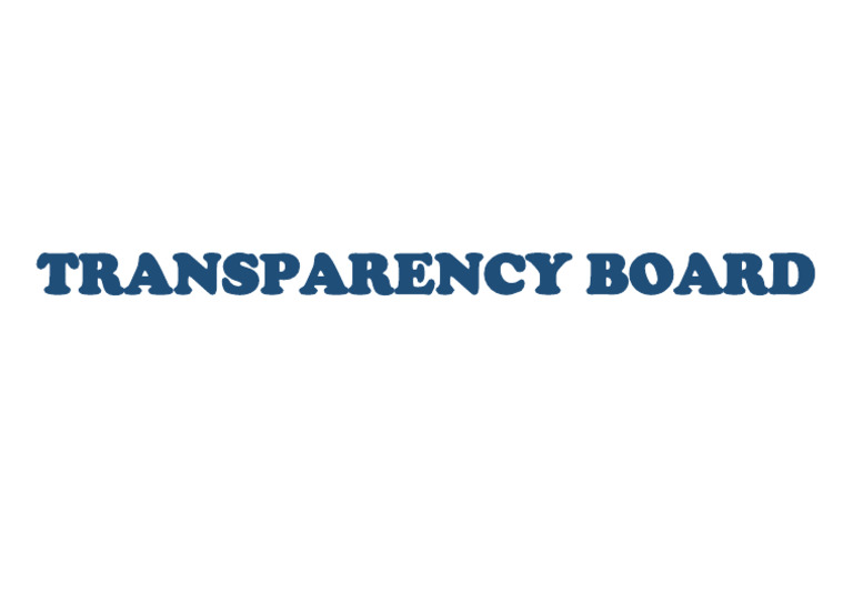 Transparency Board | PDF