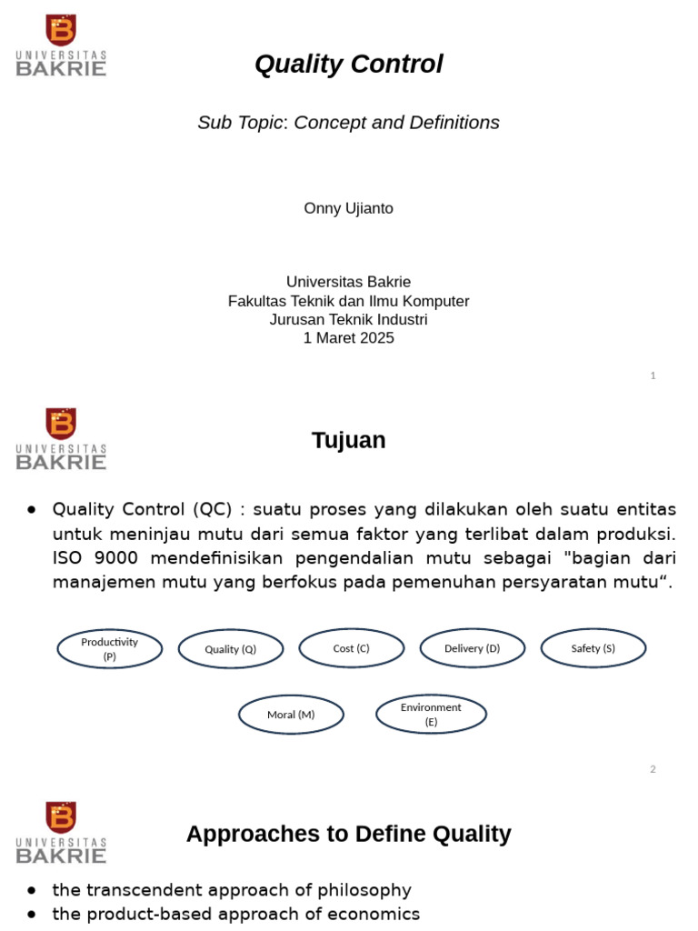 QC - Wee 1 QC Consept and Design | PDF | Sampling (Statistics ...