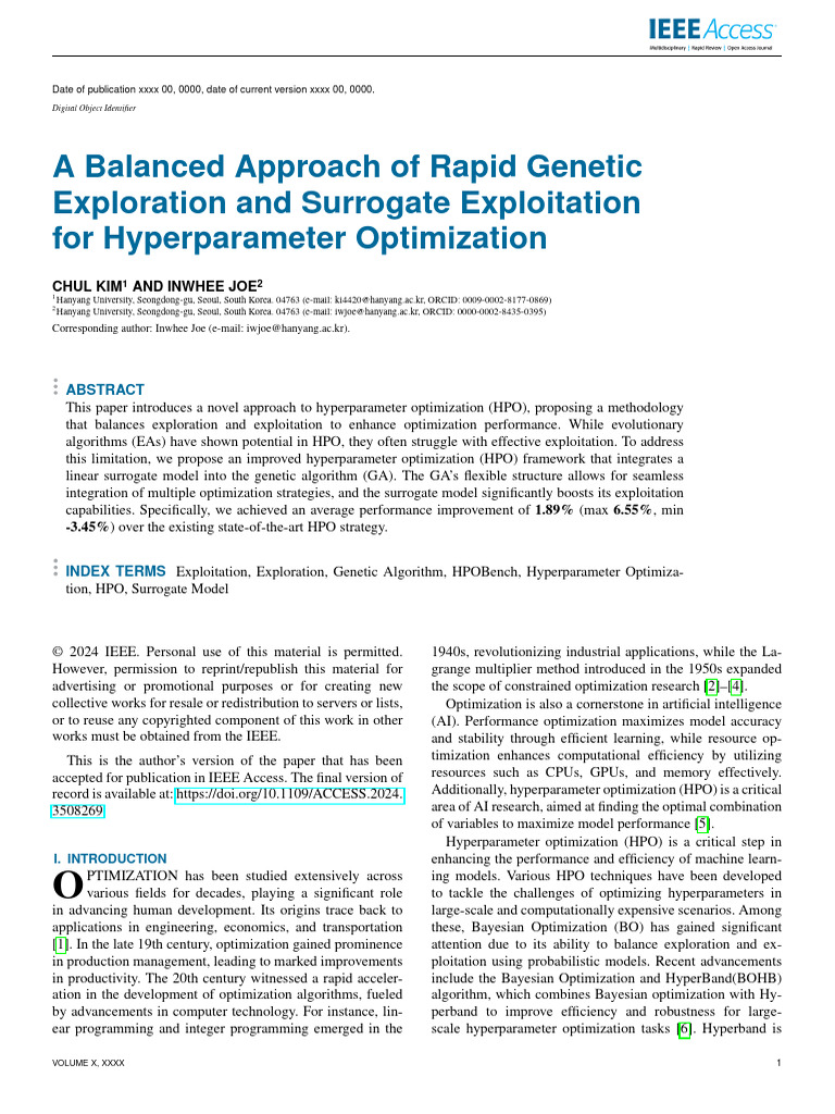 A Balanced Approach of Rapid Genetic Exploration and Surrogate Exploitation For Hyperparameter ...