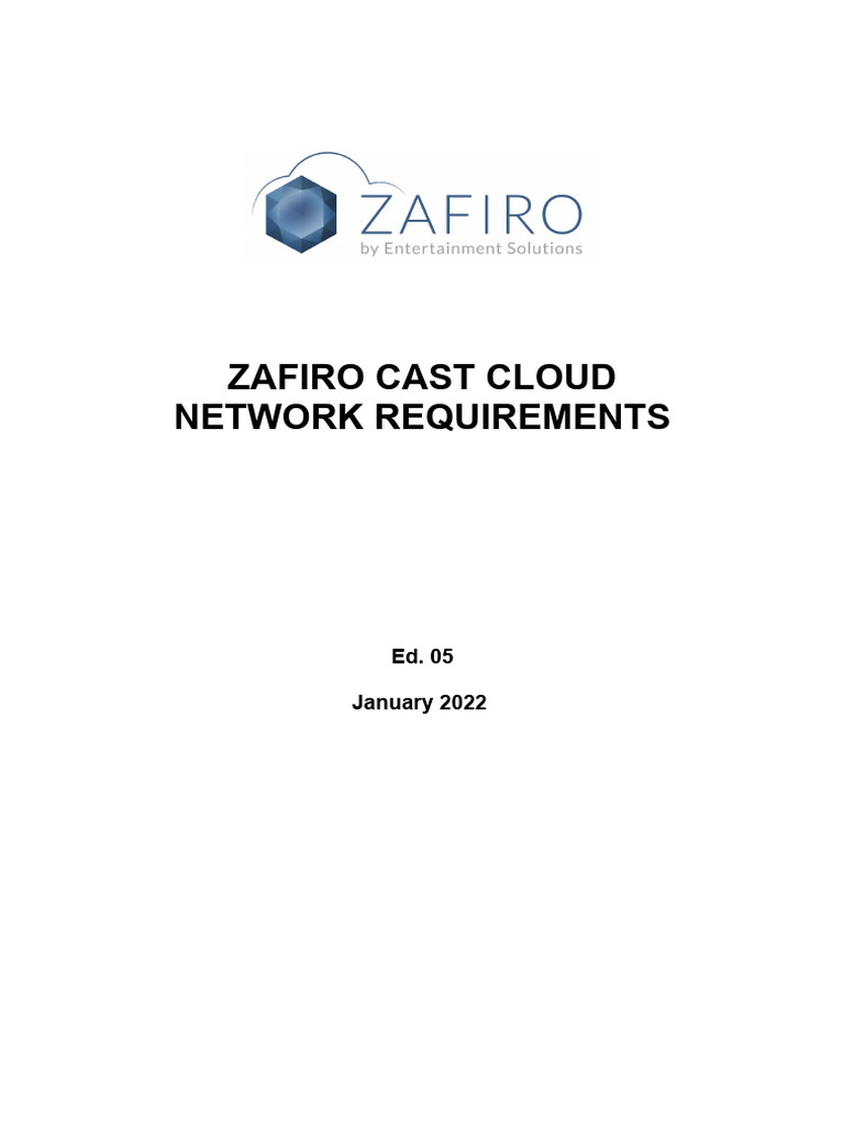 Zafiro Cast Network Requirements Ed05 220113 | PDF | Computer Network | Multicast