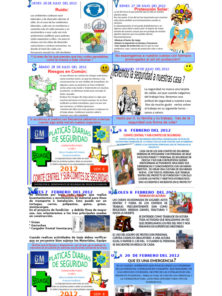 Platica de Seguridad | PDF | ruido | Primeros auxilios