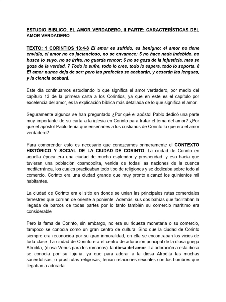 Estudio Bíiblico: El-Amor Verdadero (Parte 2) - Características Del ...