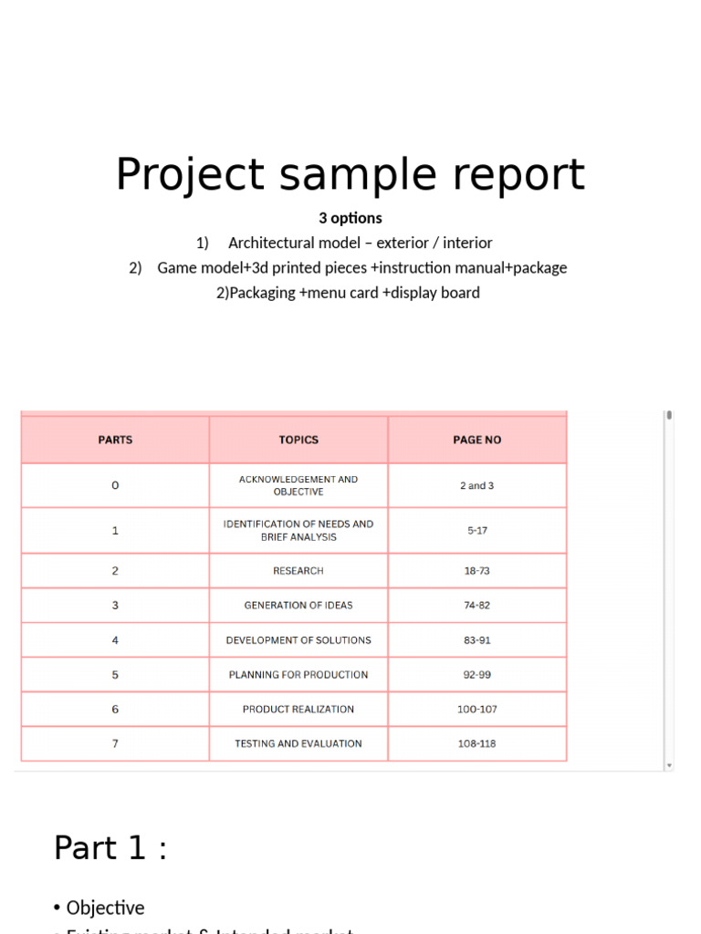 Project Sample Report | PDF