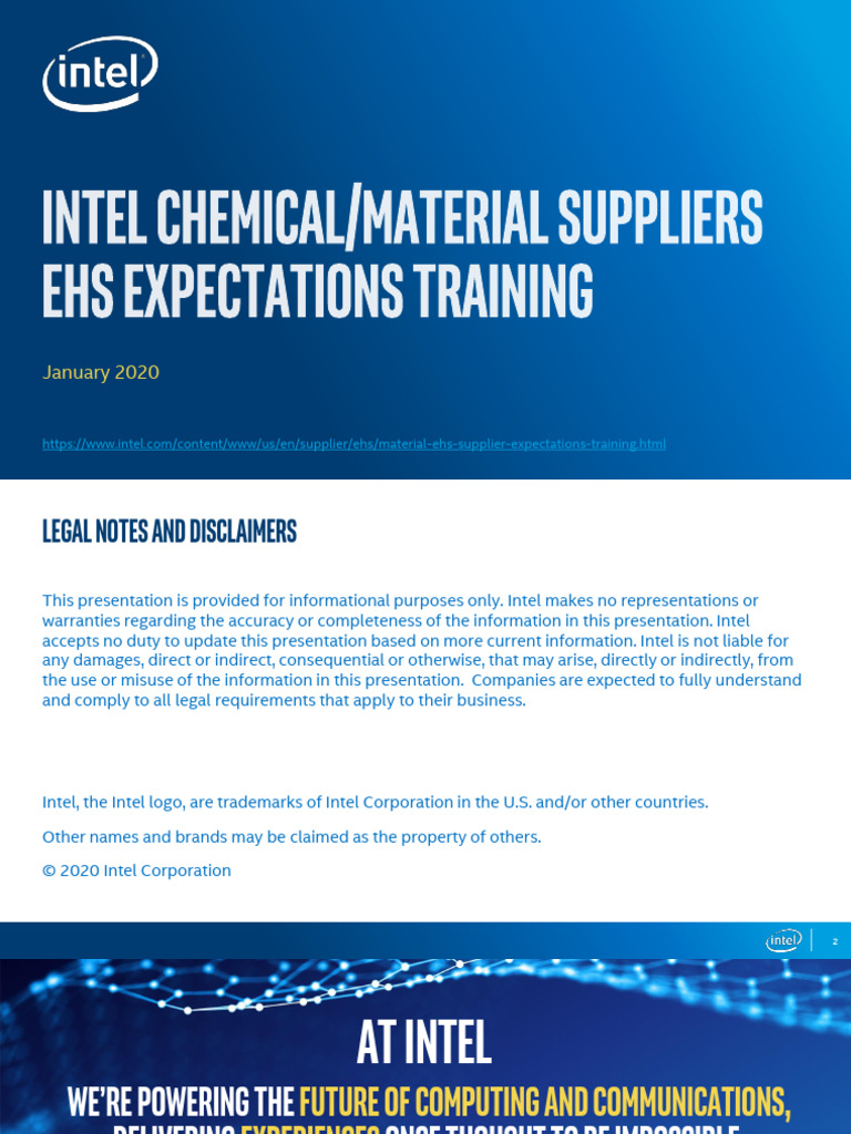 Material Ehs Supplier Expectations Training | PDF | Occupational Safety ...