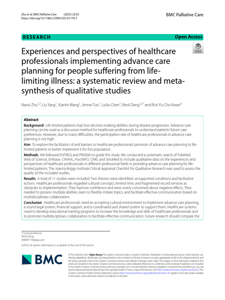 Experiences and Perspectives of Healthcare Professionals Implementing ...