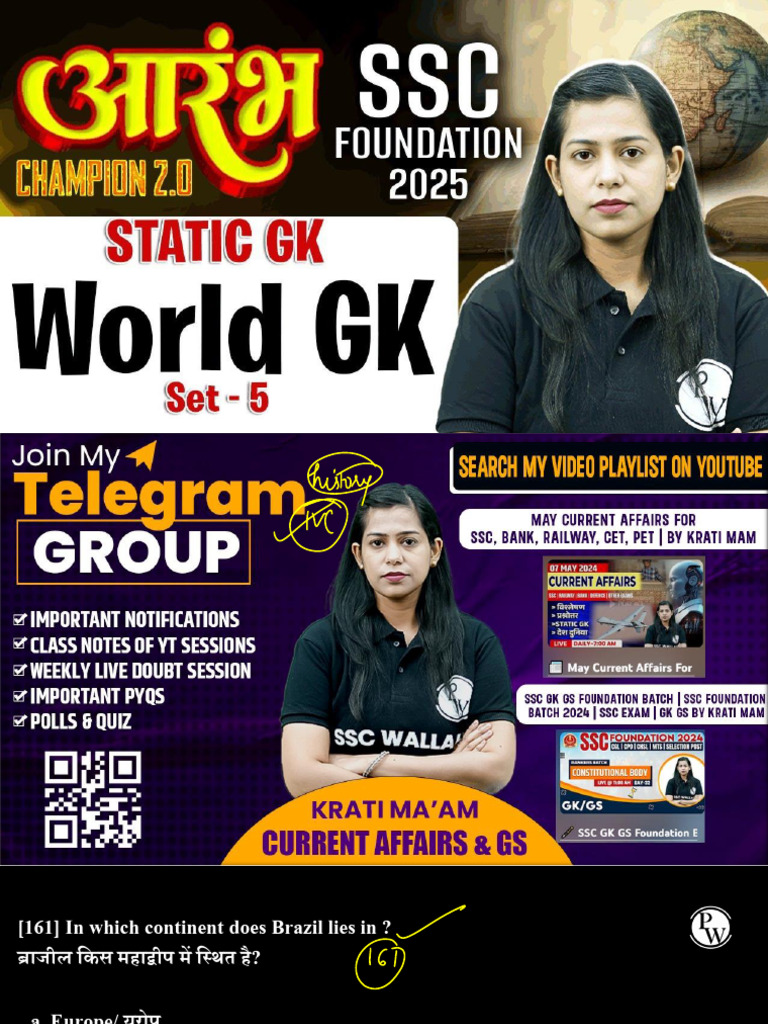 World GK Set - 5 | PDF