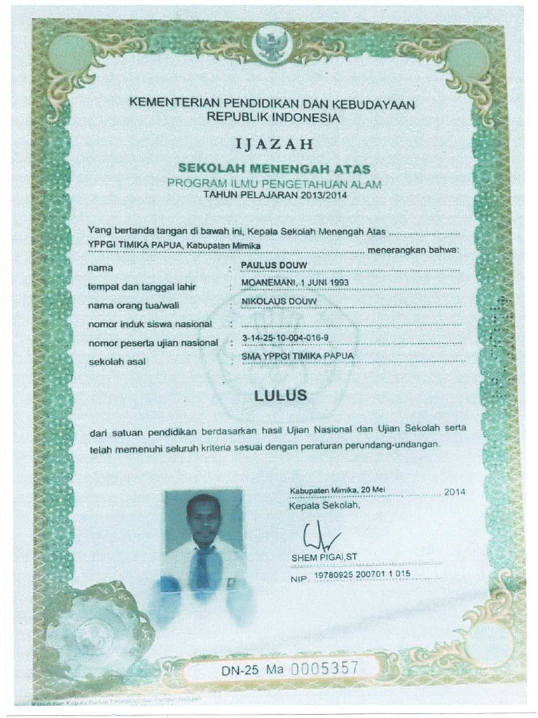 Ijazah Sma | PDF