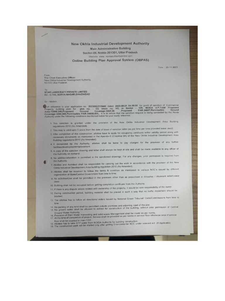 Sanction Letter - Ace 129 | PDF