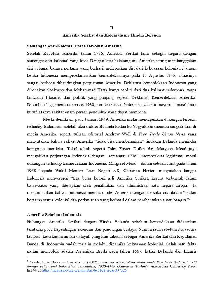 Amerika Serikat Dan Kolonialisme Hindia Belanda | PDF