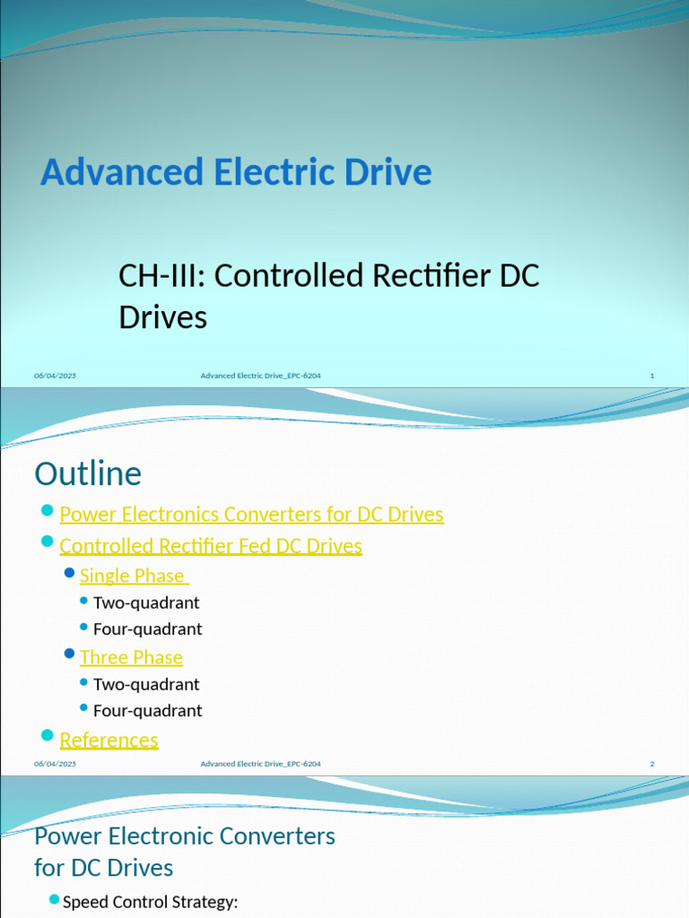3 Controlled Rectifier DC Drives | PDF | Rectifier | Direct Current