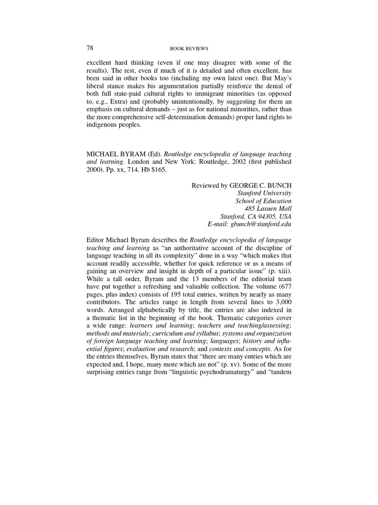 Language Teaching Encyclopedia Review | PDF | Language Education | Teachers