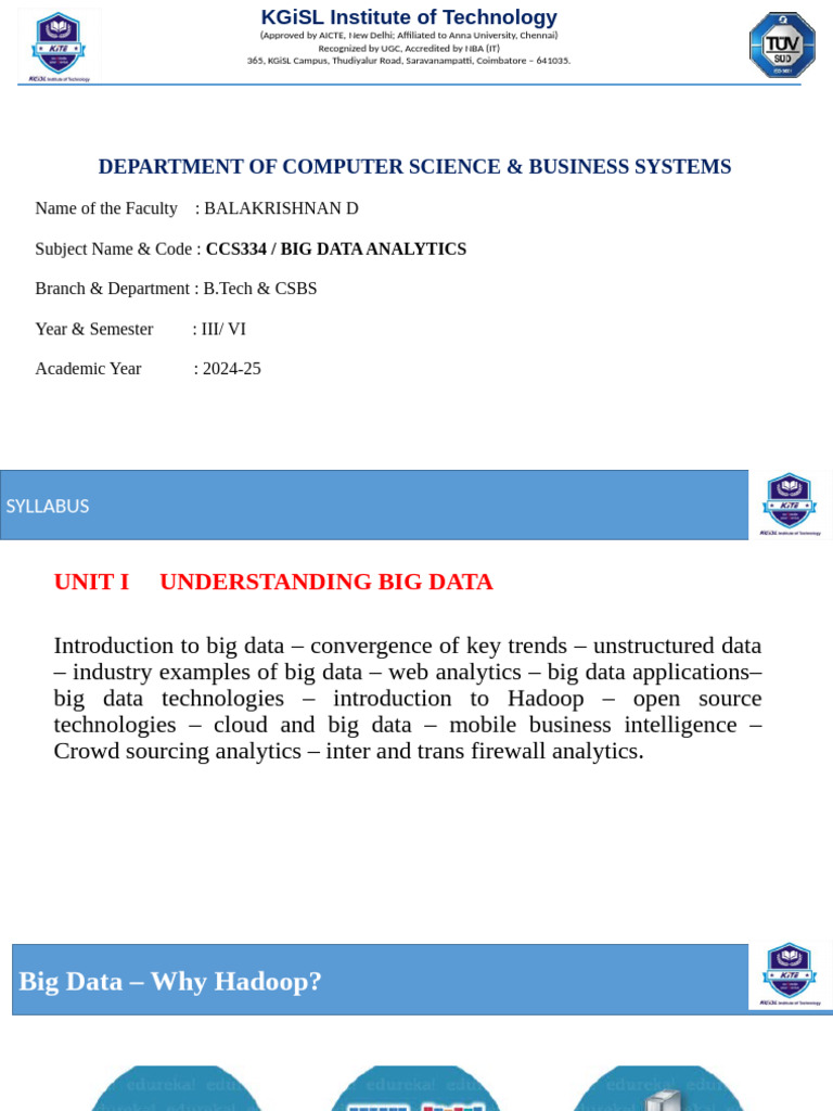 Unit 1 - Session 4 | PDF | Apache Hadoop | Big Data