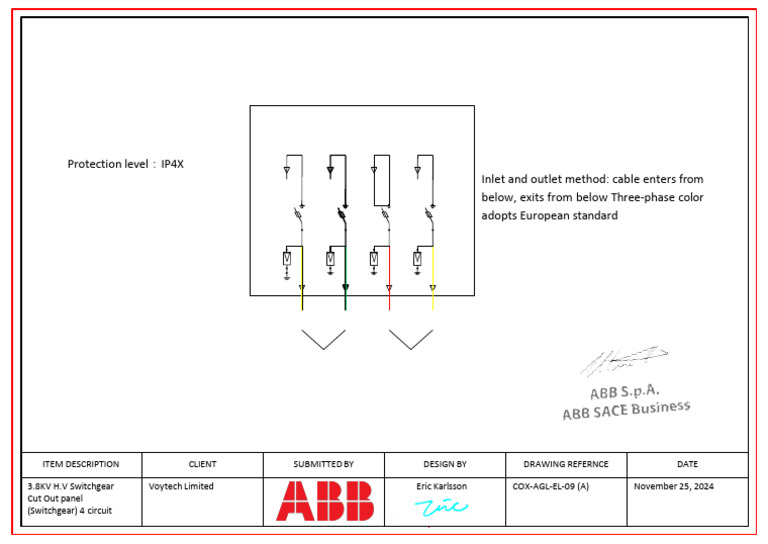 Cut Out Panel (Switchgear) 4circuit | PDF | Power Engineering ...