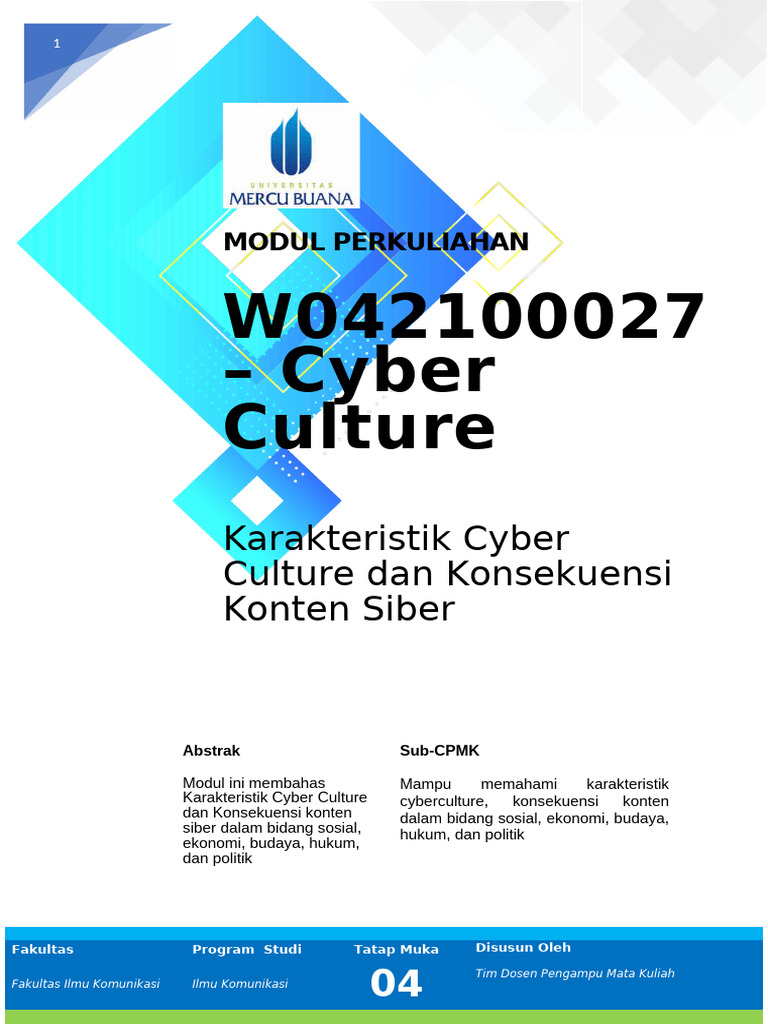 Modul TM 4 Cyber Culture - Ok | PDF