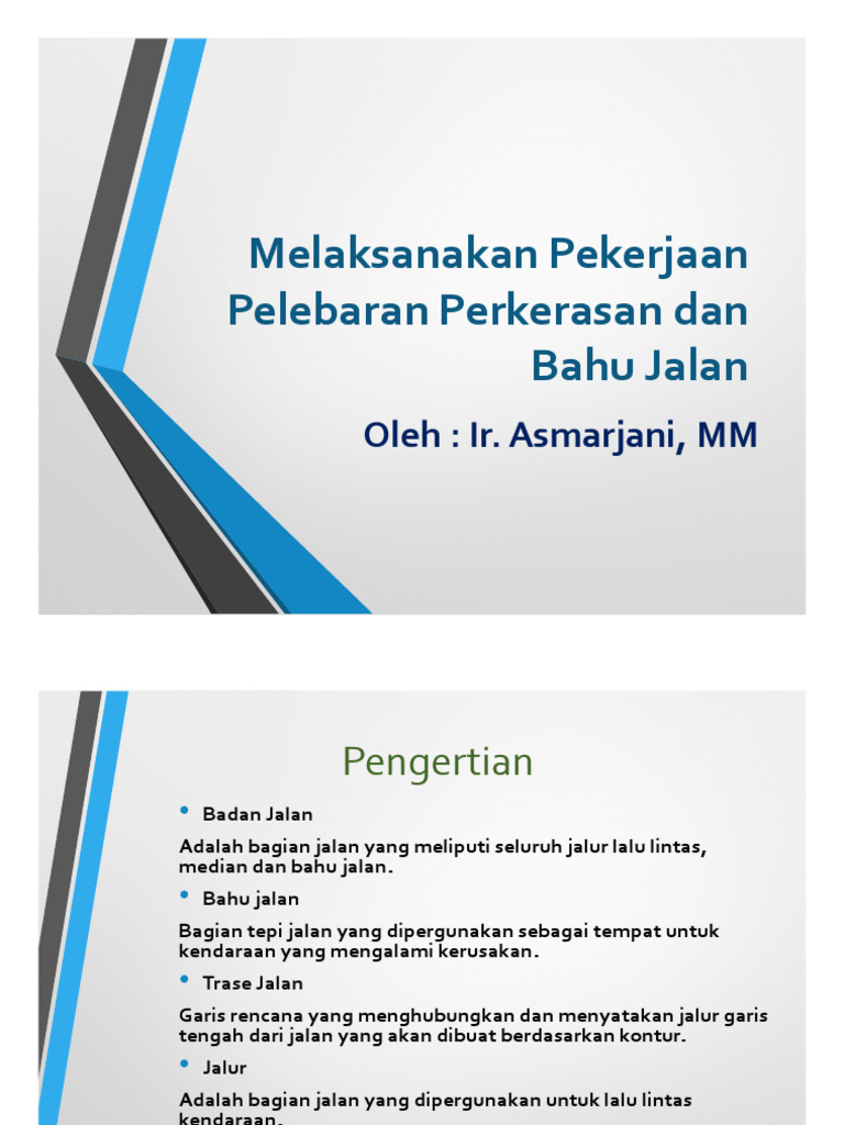 Panduan Pelebaran Dan Perkerasan Jalan Pdf