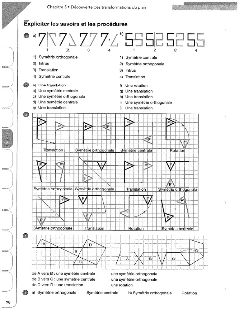 Chapitre 5 - DÇcouverte Des Transformations Du Plan - Exercices ...