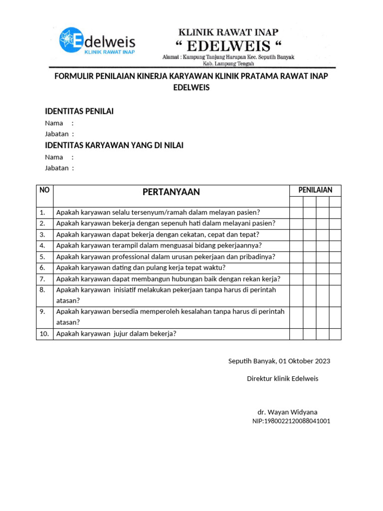 Penilaian Karyawan | PDF